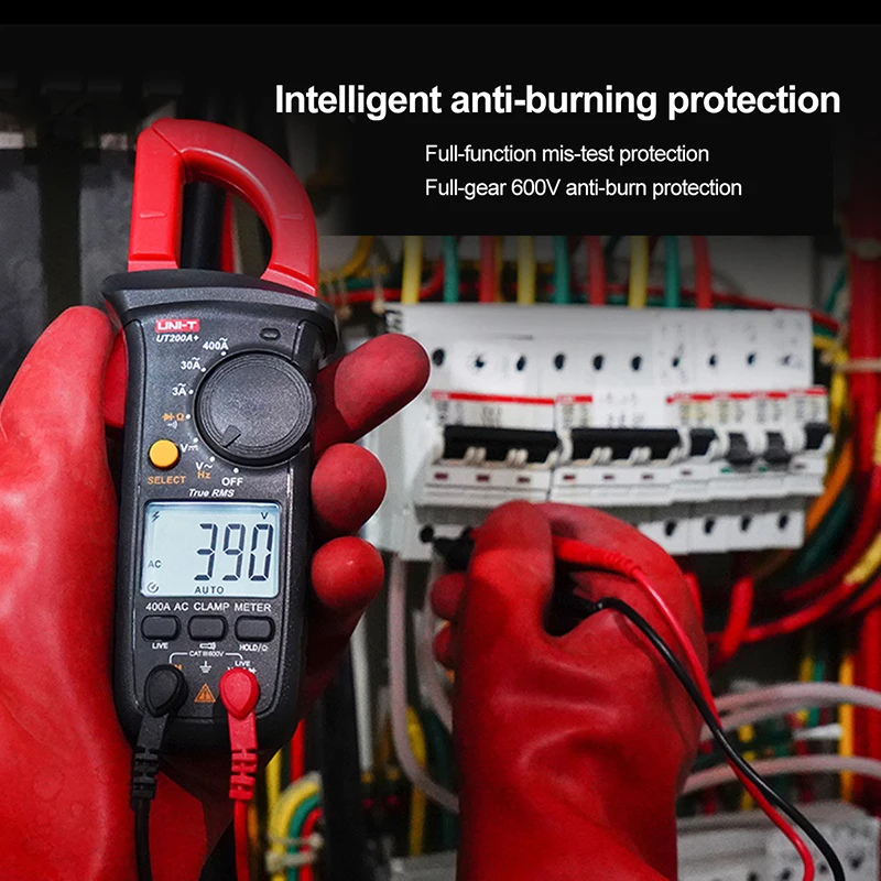 UNI-T UT200A+ UT200B+ AC Current Clamp Meters Digital Voltmeter Ammeter ...