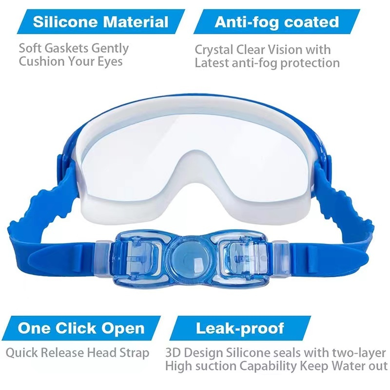 Kids Goggles for Swimming Anti-Fog Goggle Mask for Diving Swim Googles ...