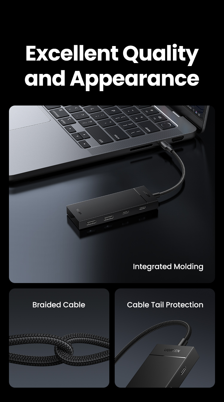 UGREEN USB C Hub 10Gbps 4 in 1 USB 3.2 Adapter with 4 USB-C 3.2, 4 ...