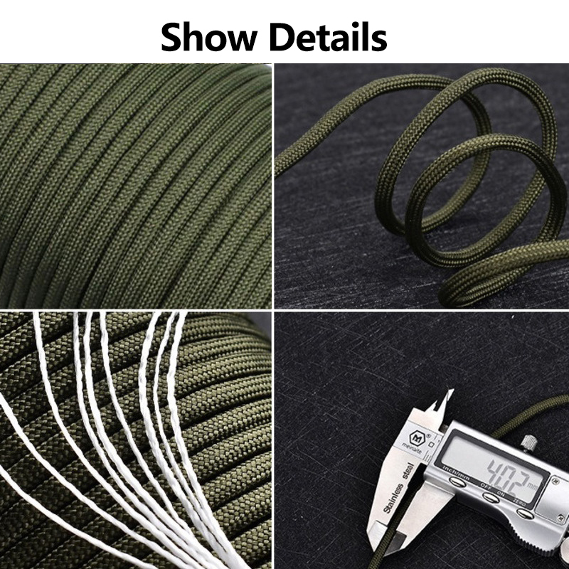 【Ship in 24h】100M Paracord Rope for Bracelet 9 Core Camping Rope Nylon ...