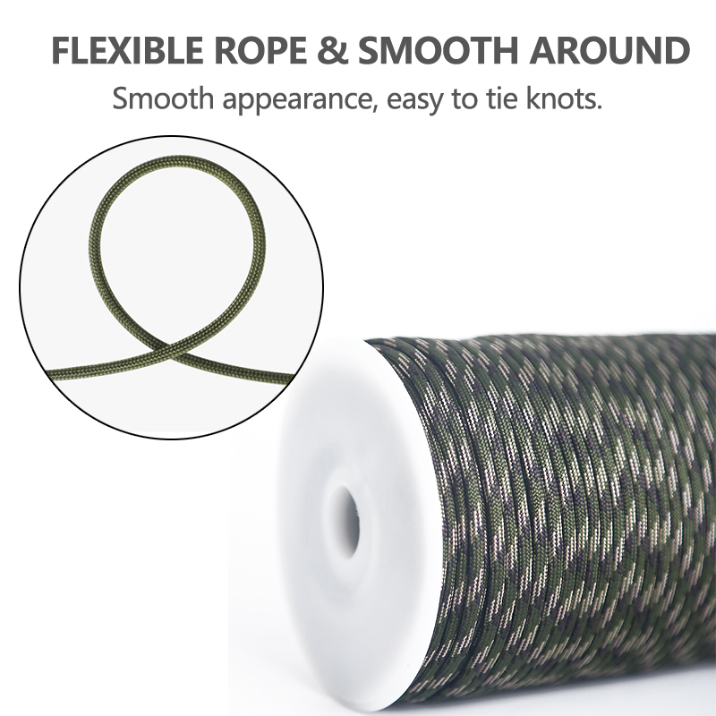 【Ship in 24h】100M Paracord Rope for Bracelet 9 Core Camping Rope Nylon ...