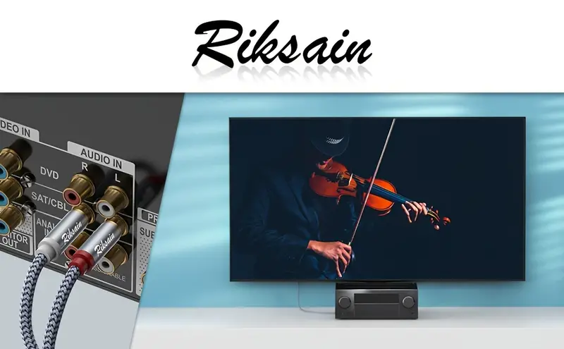 Riksoin Audio Cable 2RCA To 2RCA Male Stereo Gold Plated Cable For Home ...