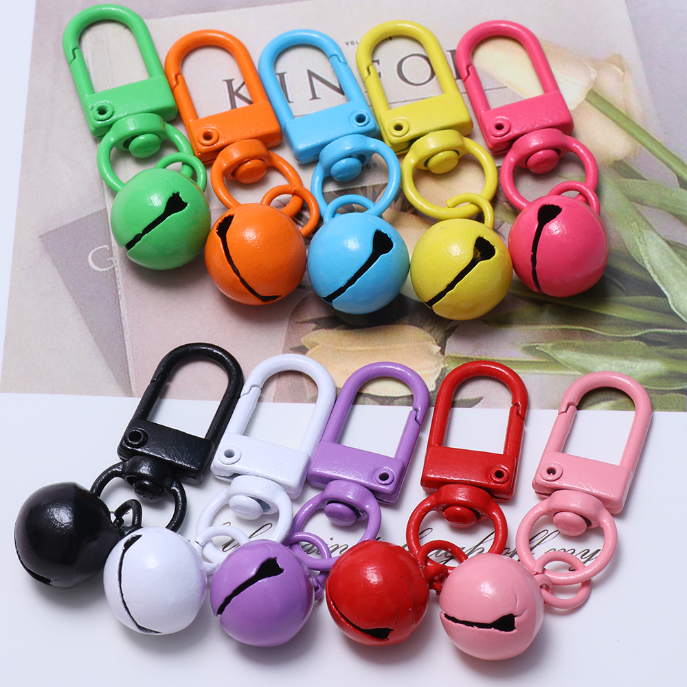 1pcs Metal Keychain Split Rings Key rings With Small Bell For Keychain ...