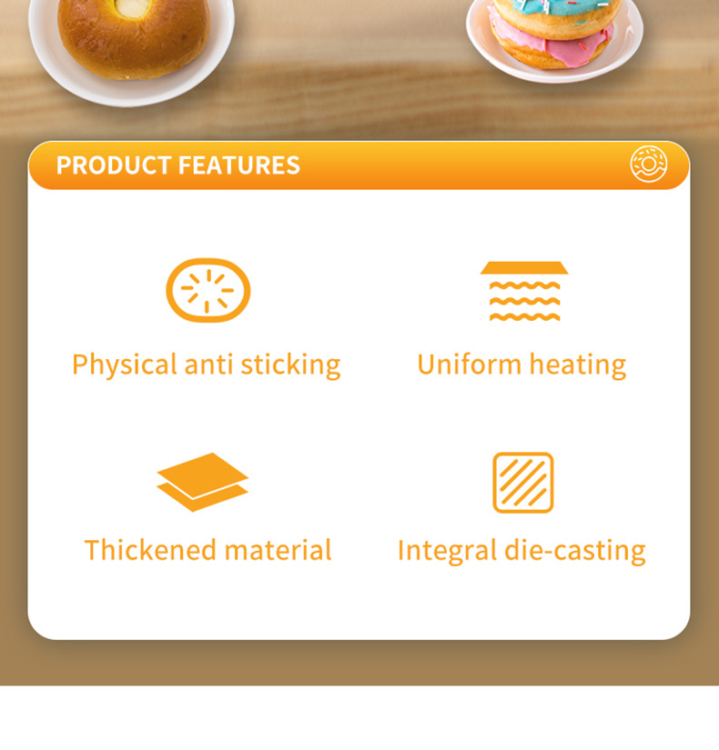 MIXDOR 3 hole Donut Maker Machine Double Sided Heating Doughnut ...