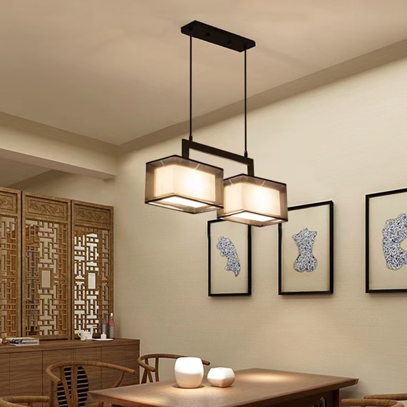 AIMI Chinese Style Pendant Light Living Room Dining Room Geometric ...
