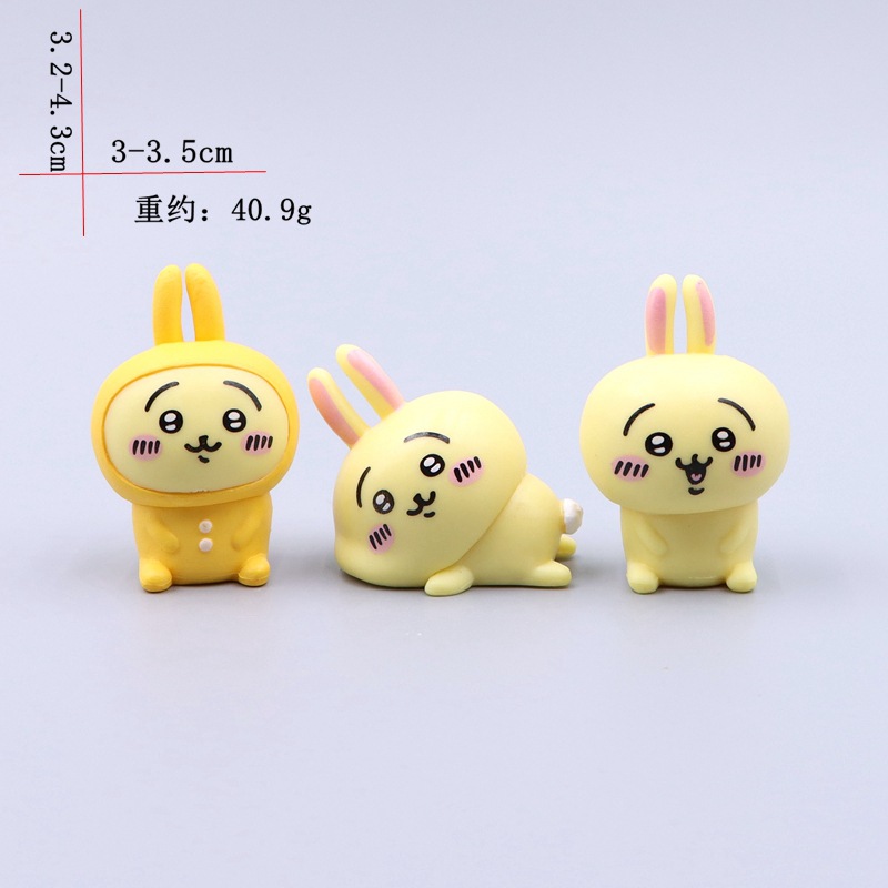 9Pcs/Set Japan Cartoon Chiikawa Anime Figure Kawaii Hachiware Usagi Shy ...