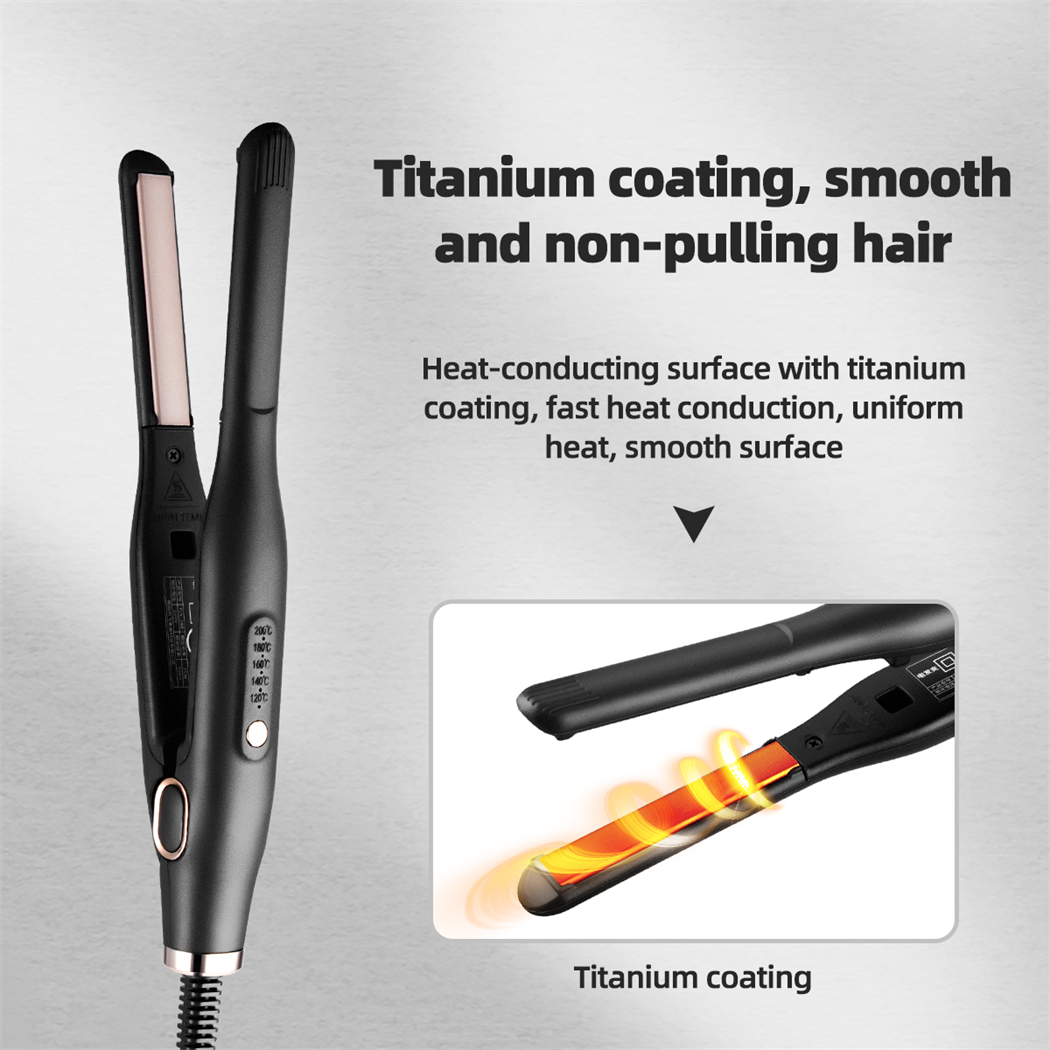 CkeyiN Hair Straightener and Curler 2 in 1 Ceramic Mini Small Flat Iron ...