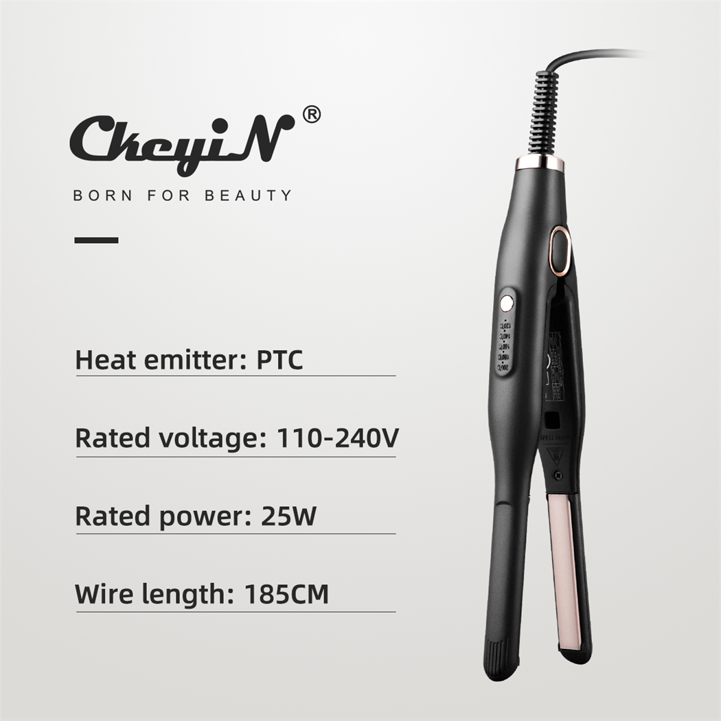 CkeyiN Hair Straightener and Curler 2 in 1 Ceramic Mini Small Flat Iron ...