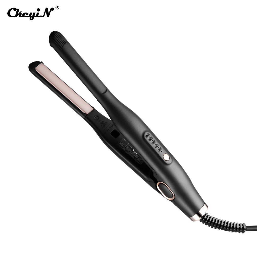 CkeyiN Hair Straightener and Curler 2 in 1 Ceramic Mini Small Flat Iron ...