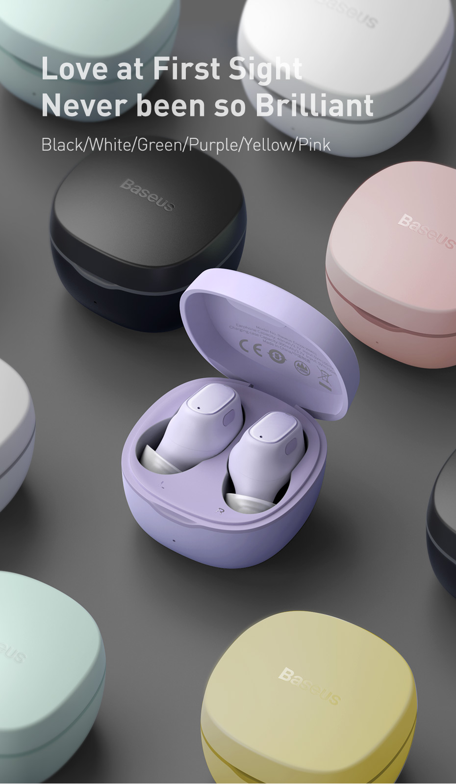 Baseus WM01 TWS Bluetooth Earphones Wireless 5.3 Bluetooth Headphones ...