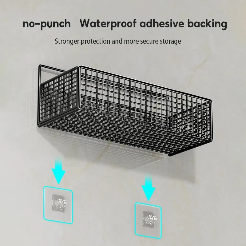 Kitchen Hanging Rack Free Punch Condiment Storage Basket Kitchen ...