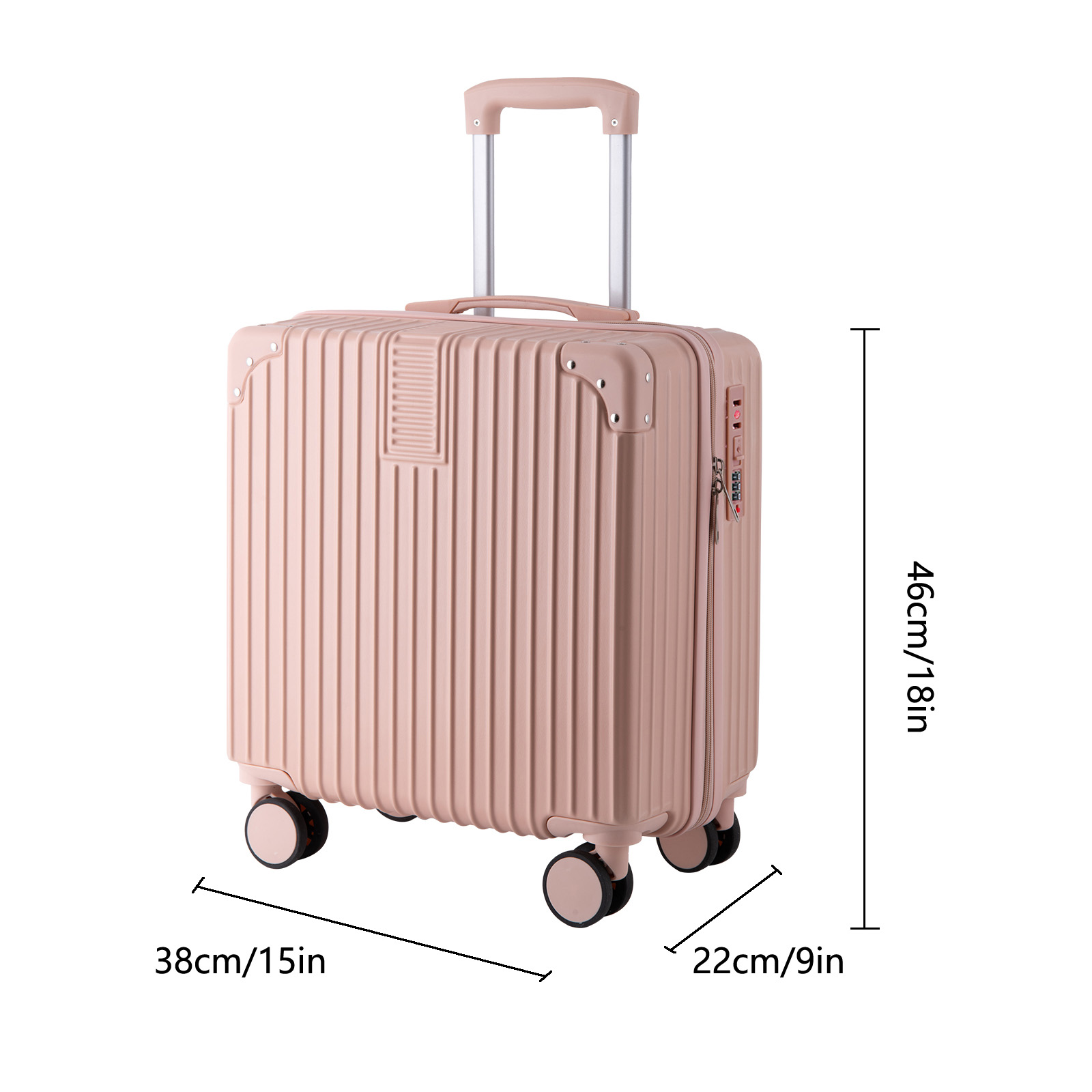 18 Inches Hand Carry Luggage Portable Small Boarding Luggage 4 Wheels ...