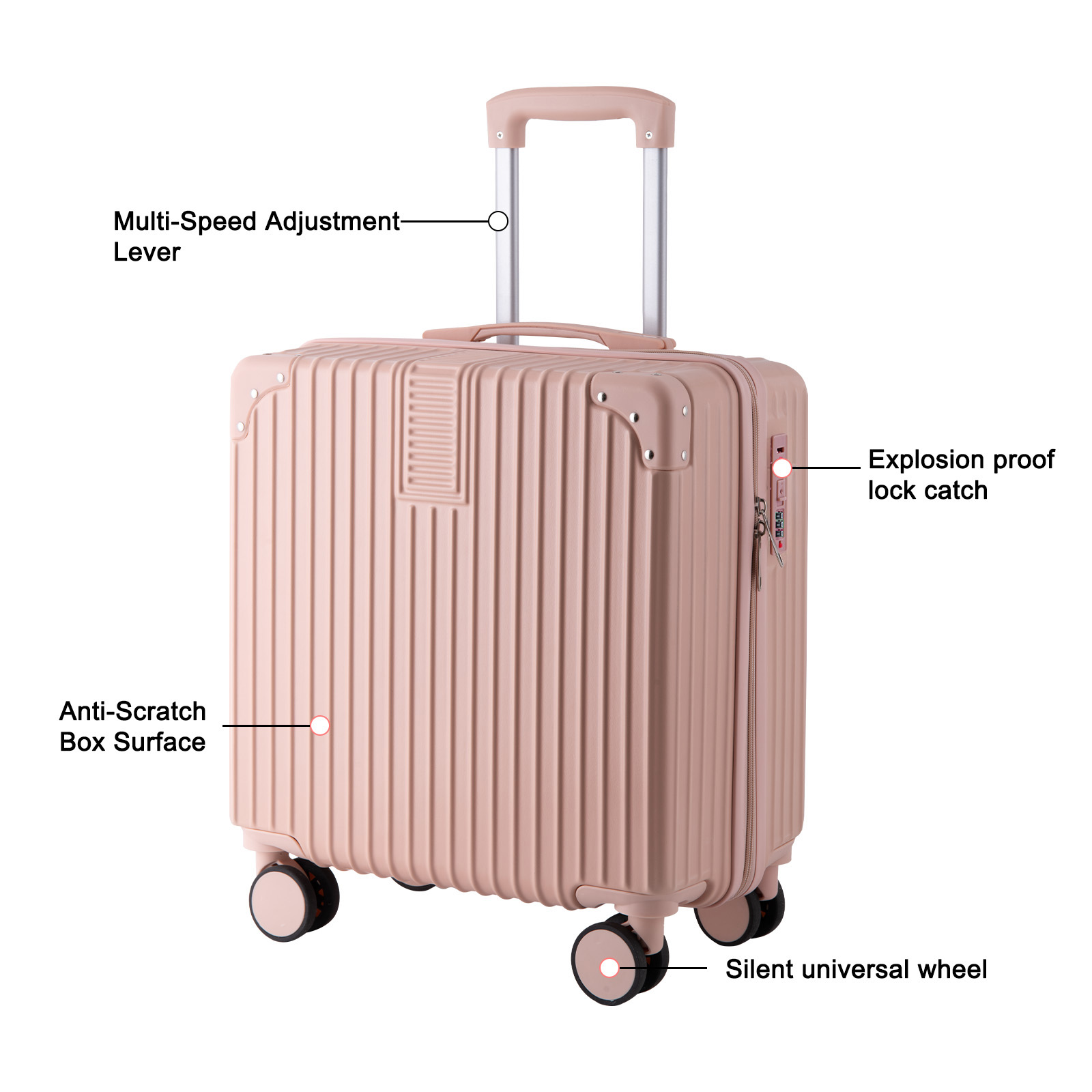 18 Inches Hand Carry Luggage Portable Small Boarding Luggage 4 Wheels ...