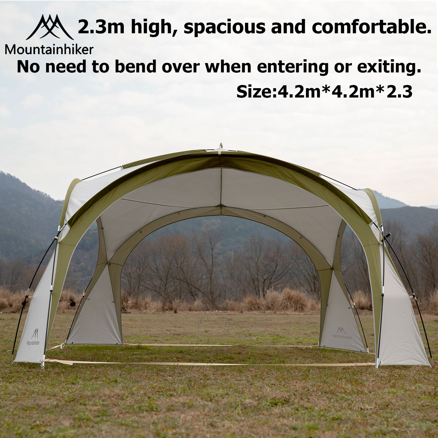 Dome-style canopy tent for multiple people to shade and protect against ...