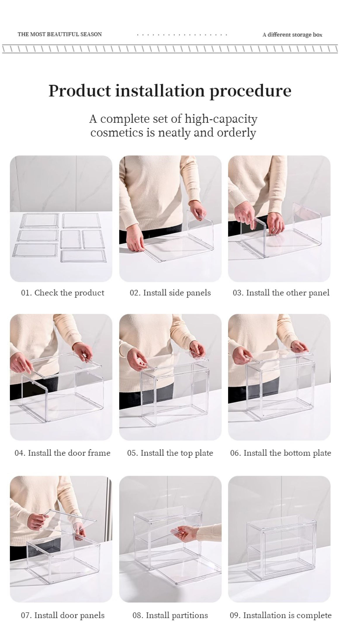 MISN Acrylic Display Case Popmart Storage Organizer Wall Mounted Transparent Boxes Stackable ...