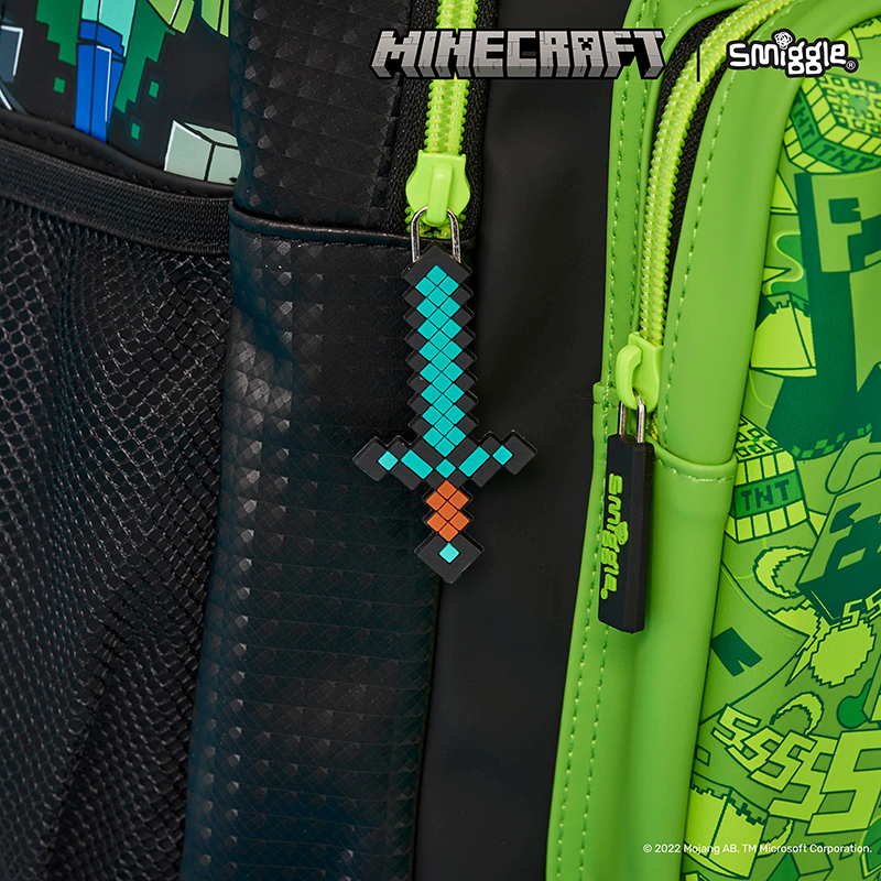 Smiggle Minecraft Trolley Backpack With Light Up Wheels | Shopee ...