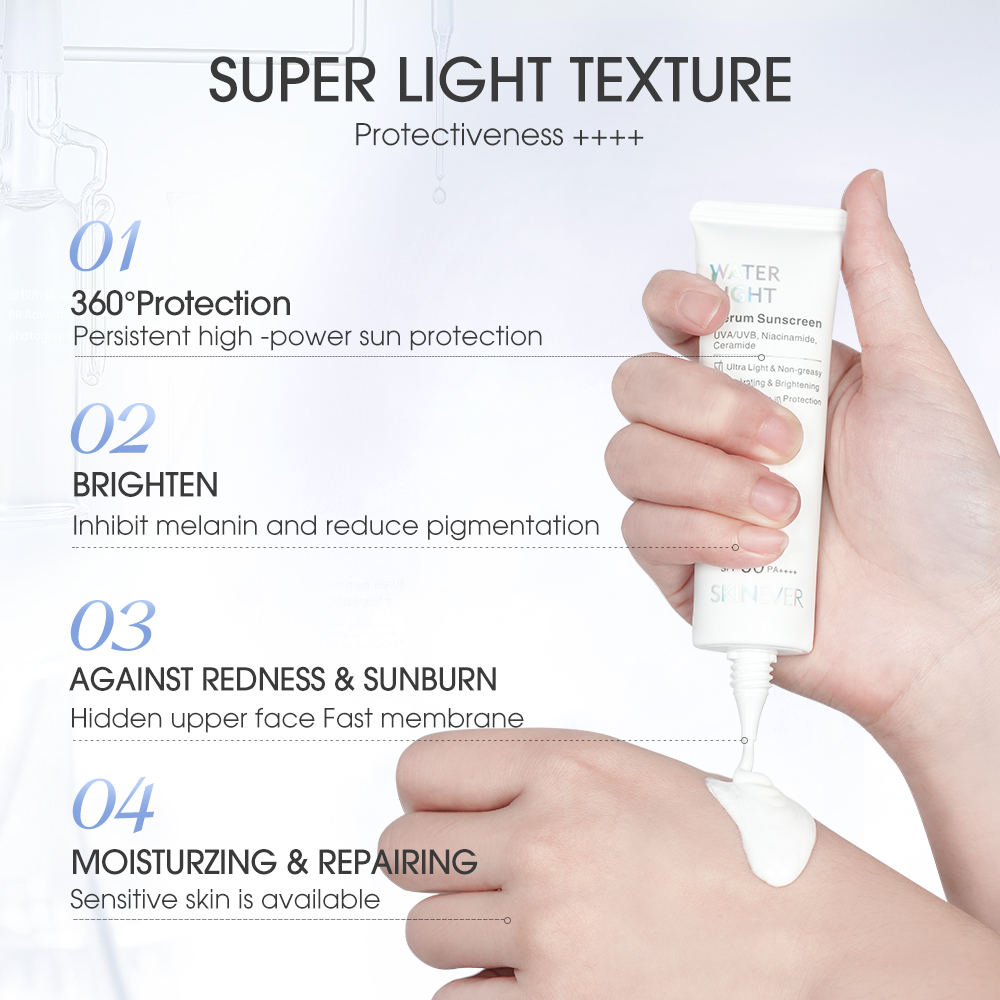SKINEVER Sunscreen SPF50+ PA++++ UV Whitening Sunblock Cream Face And ...