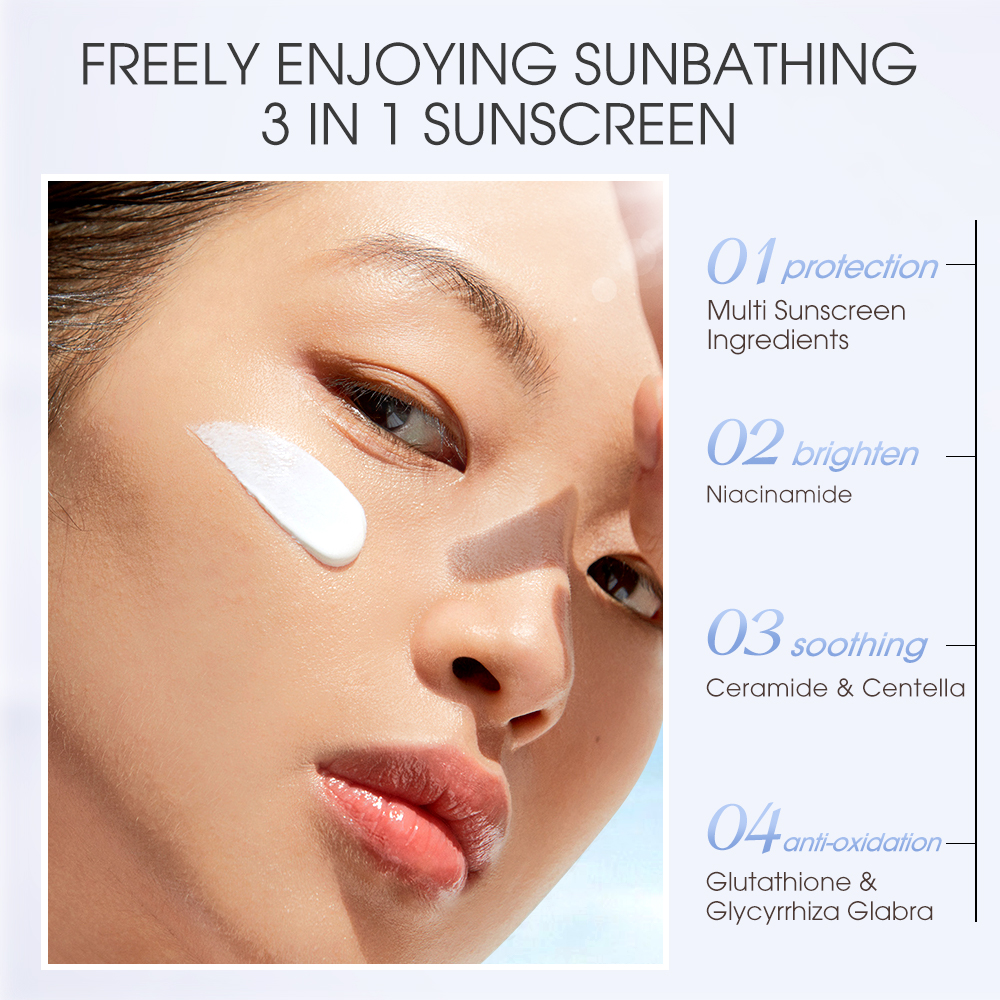 SKINEVER Sunscreen SPF50+ PA++++ UV Whitening Sunblock Cream Face And Body Skincare 30ML ...