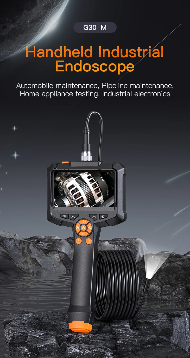 HD1080P 8mm Lens Industrial Endoscope Camera 4.3inch IPS Screen ...