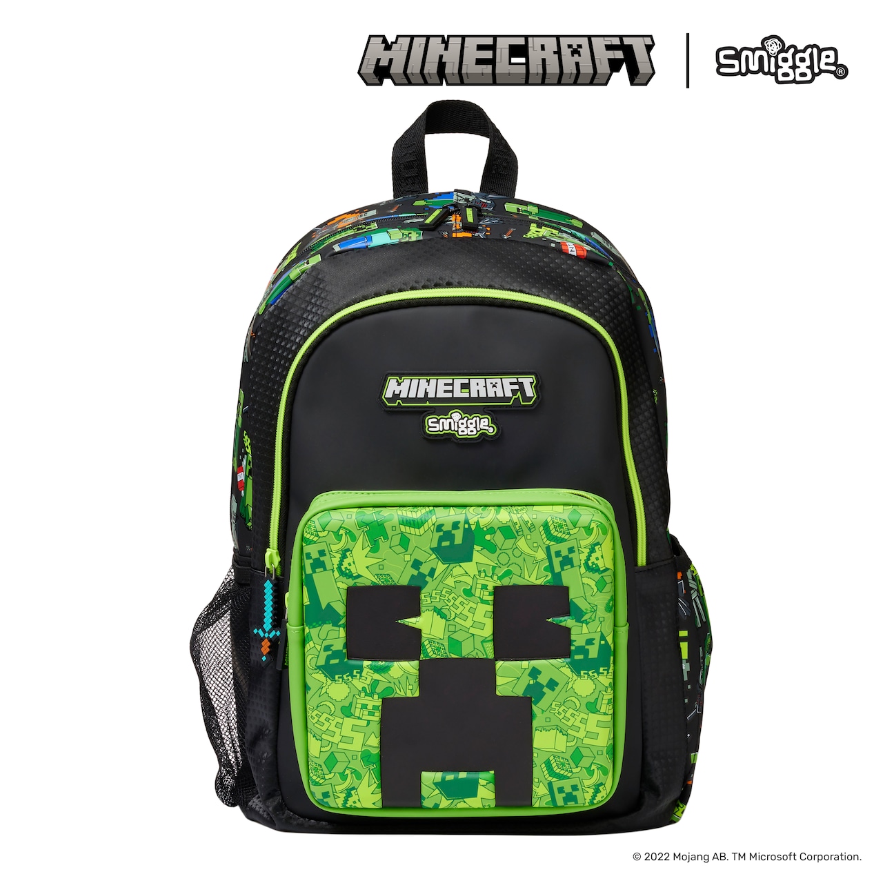 Smiggle Minecraft Trolley Backpack With Light Up Wheels | Shopee ...