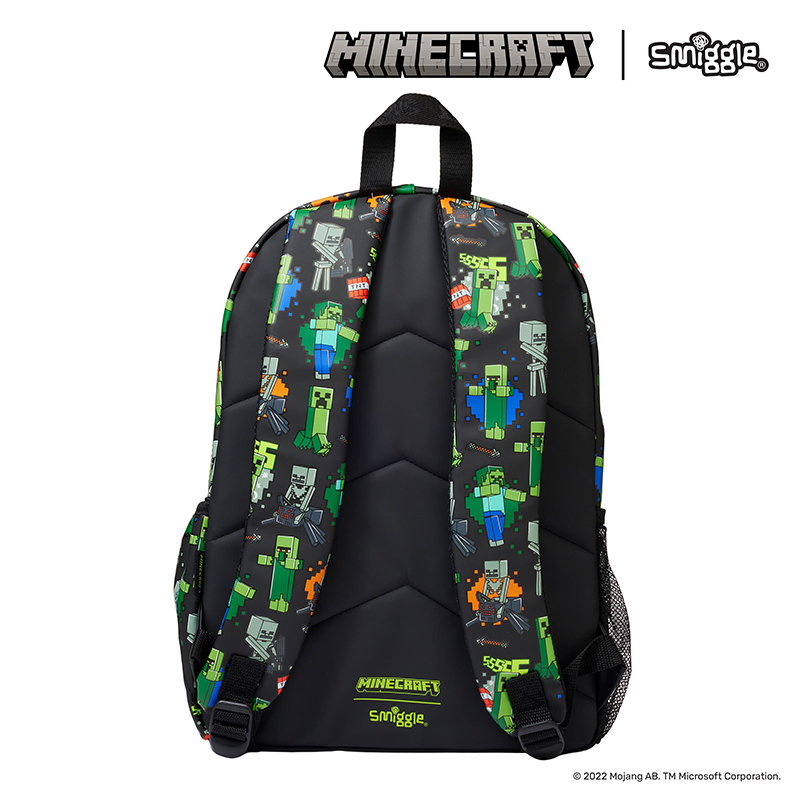 Smiggle Minecraft Trolley Backpack With Light Up Wheels | Shopee ...