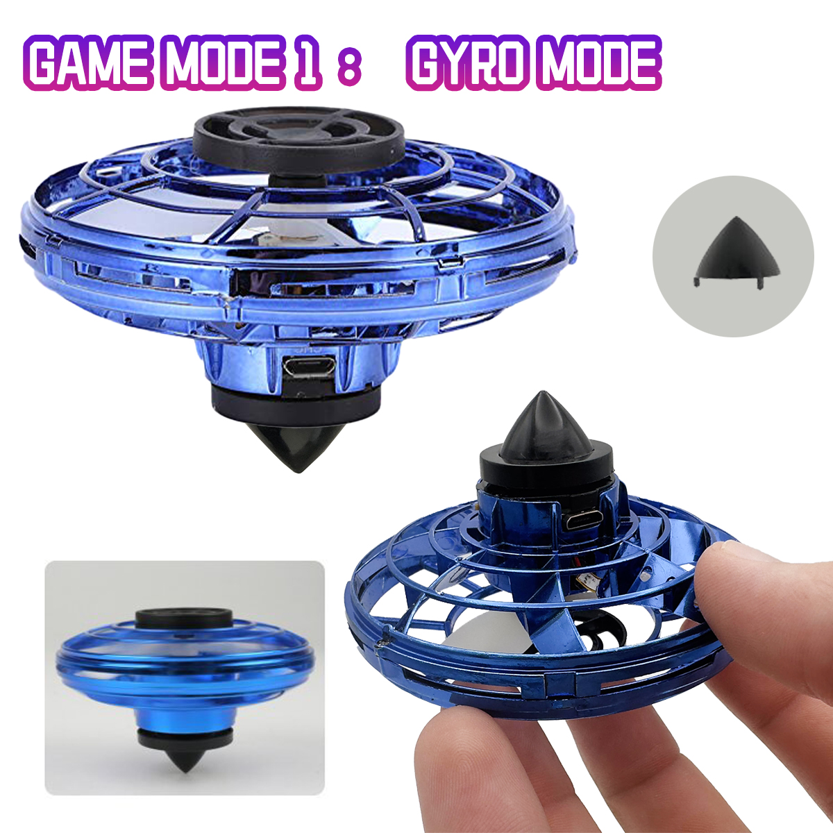 UFO Flying Toy with LED Lights - Interactive Drone for Kids and Adults ...