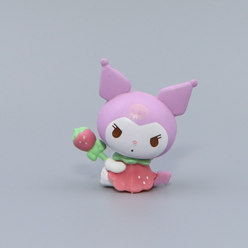 5Pcs/Set Anime My Melody Figure Strawberry Party Kuromi Frog Kero Kero ...