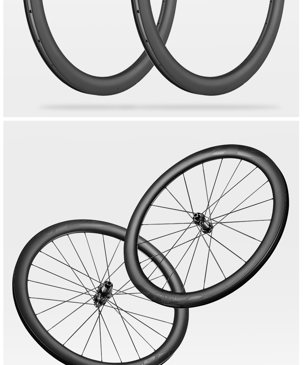 Ready Stock! LEXON RYET 700C Carbon Road Rims Disc Brake 40mm 45mm 50mm ...