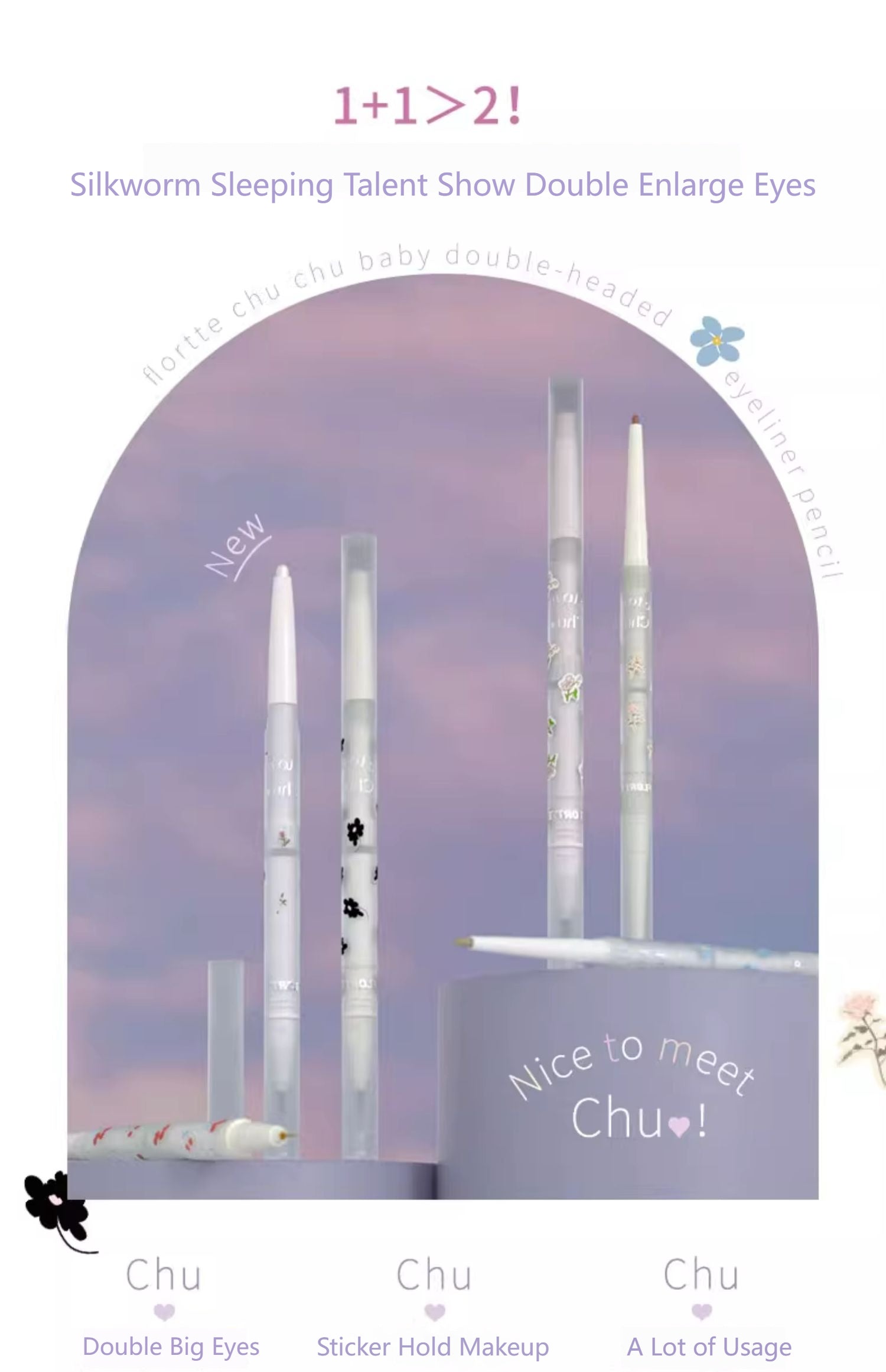 FLORTTE Chu Chu Baby Double Header Eyeliner | Shopee Philippines