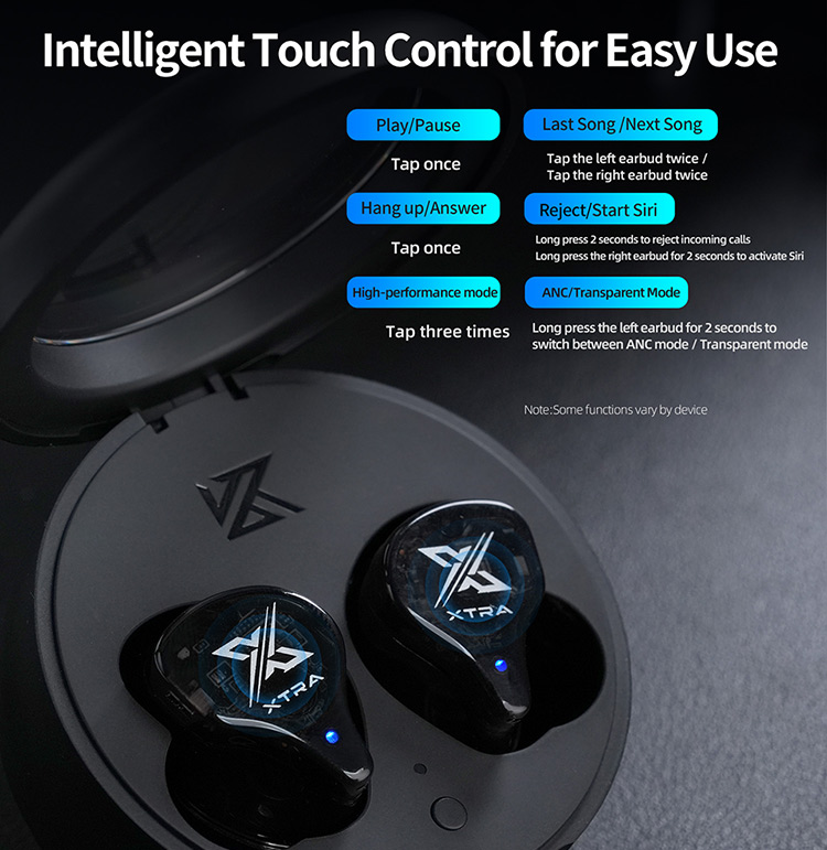 KZ Xtra in ear Bluetooth earphone QCC3091 Bluetooth 5.4 chip active ...
