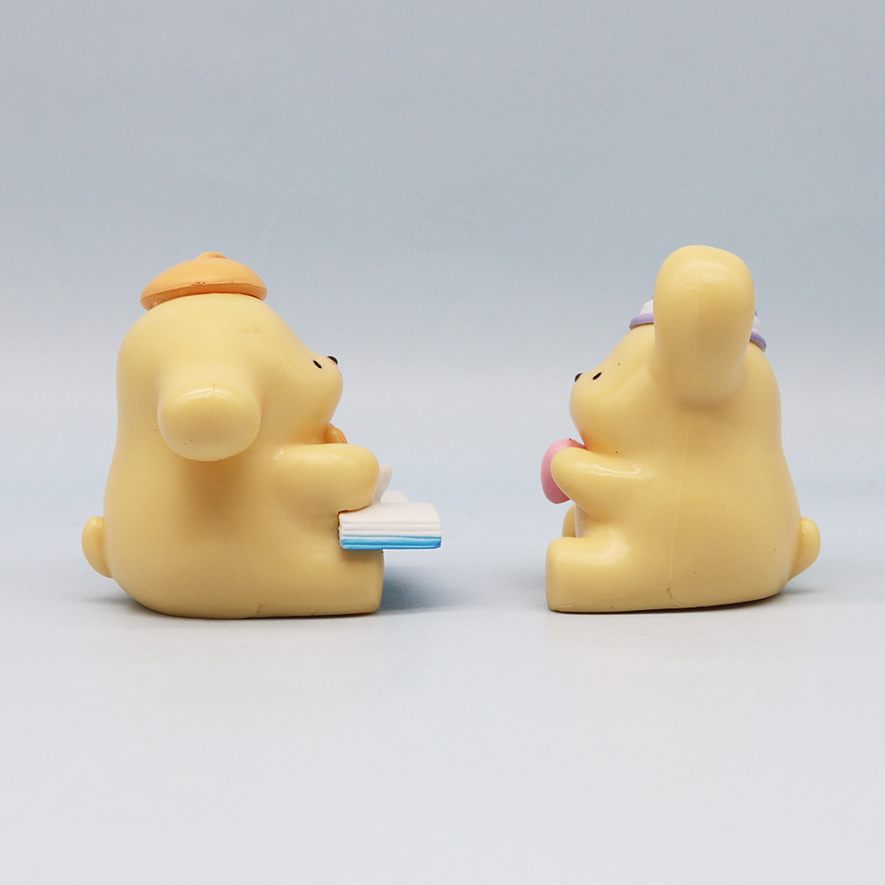 6Pcs/Set 5.5cm Anime Cartoon Figure Cute Pom Pom Purin Candy Pudding ...