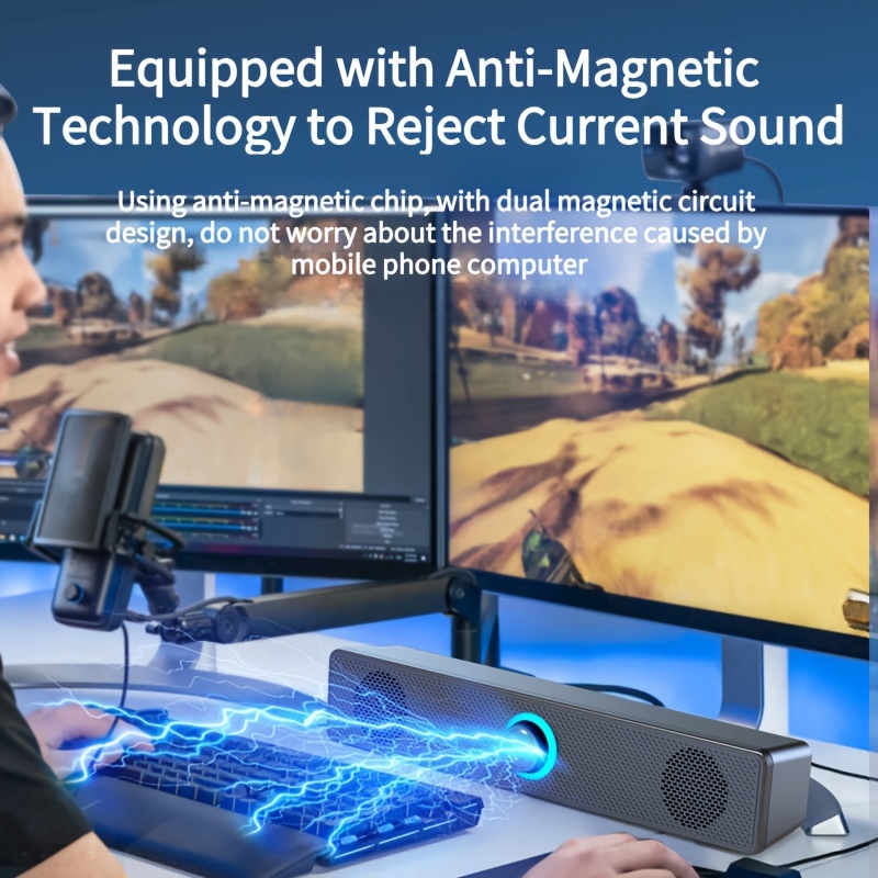 3d Surround Sound Speaker Wired Computer Speaker Stereo Subwoofer ...