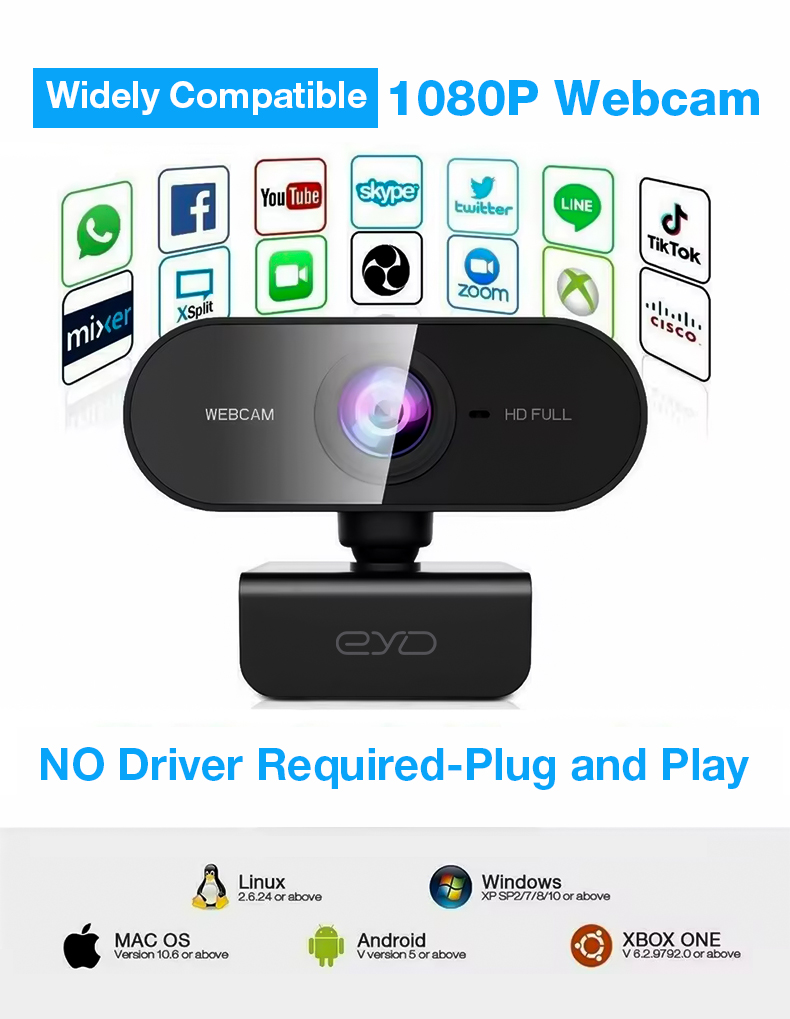 EYD PC01 Webcam 4K Full HD Live Streaming for PC Web Cam With ...