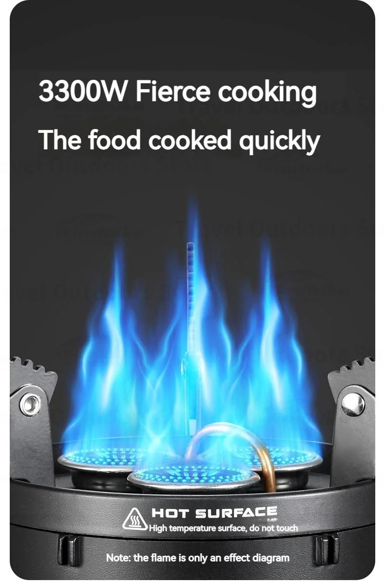 Naturehike 3300w Gas Stove Portable Adjustable Firepower Ultralight Foldable Camping Picnic ...