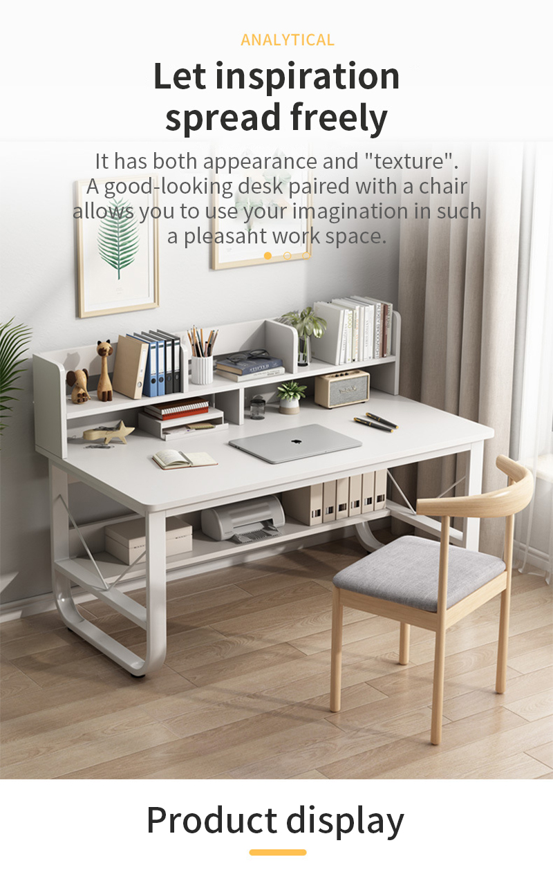 【Solid】Computer Table Office Table with Drawer Computer Table Desk Bookcase Study Table with ...