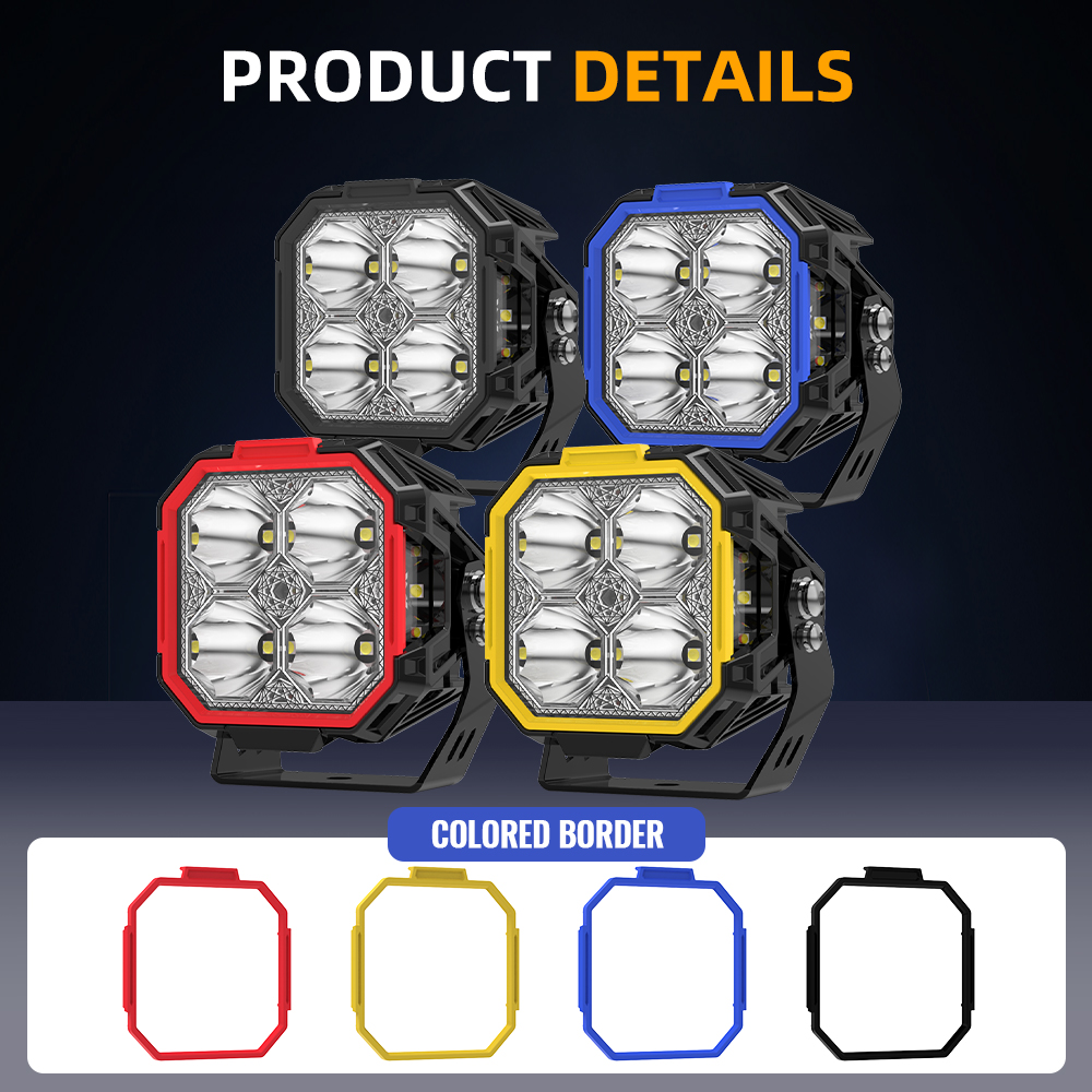 500W LED Sportlight Yellow/Blue/Black/Red Light Covers Bundle Amber ...