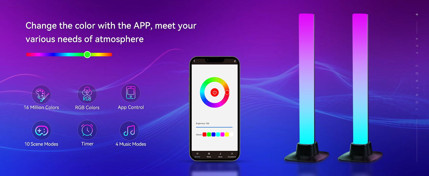 Smart Sound Control Led Night Light RGB Pickup Lights Music Rhythm ...