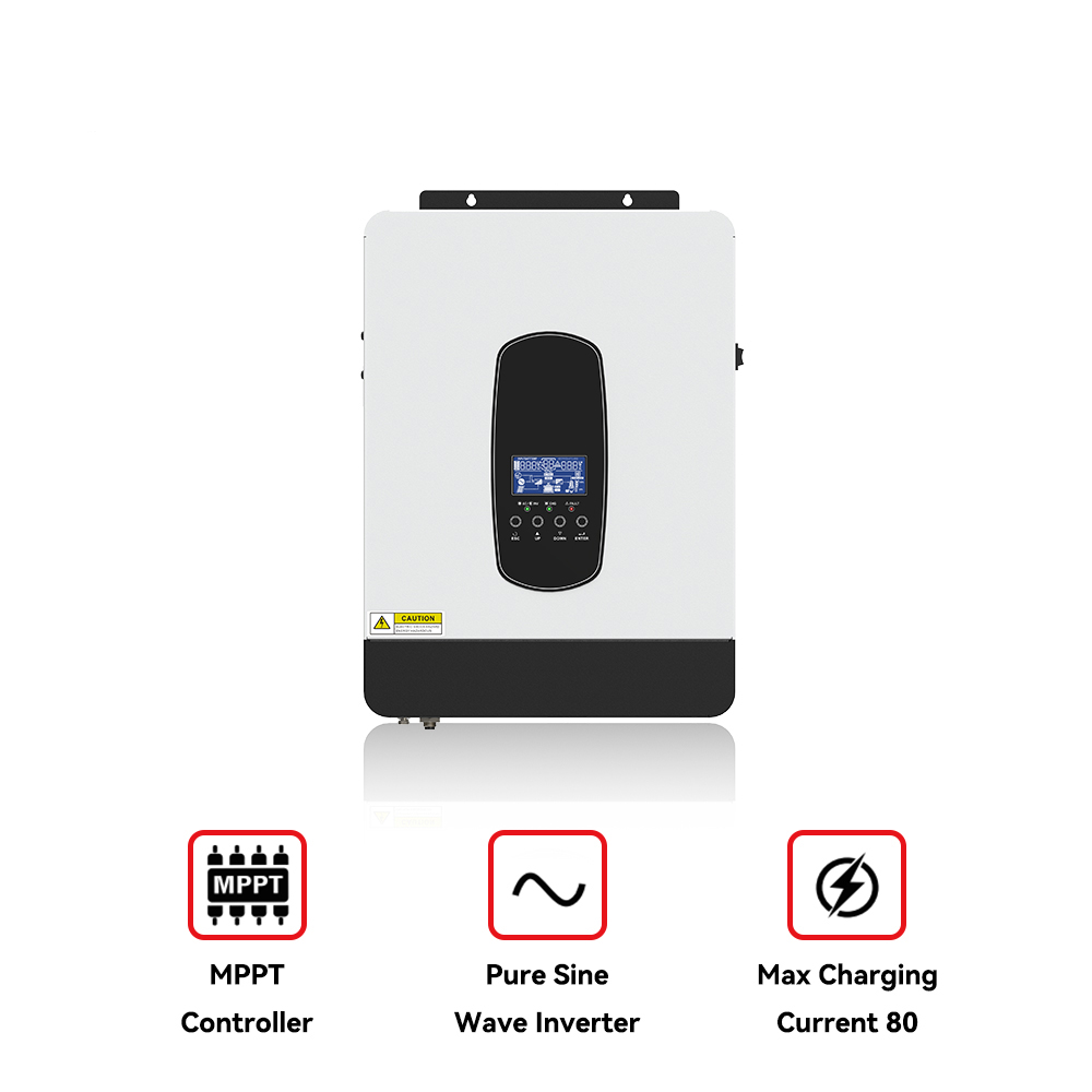 Flowatt 2KW 3KW Hybrid Solar Charger Inverter Built-in 80A MPPT Solar ...