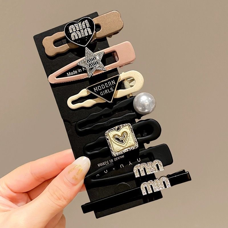 7pcs/sweet Cool Dopamine Girl Style Side Bangs Clip Duckbill Clip ...