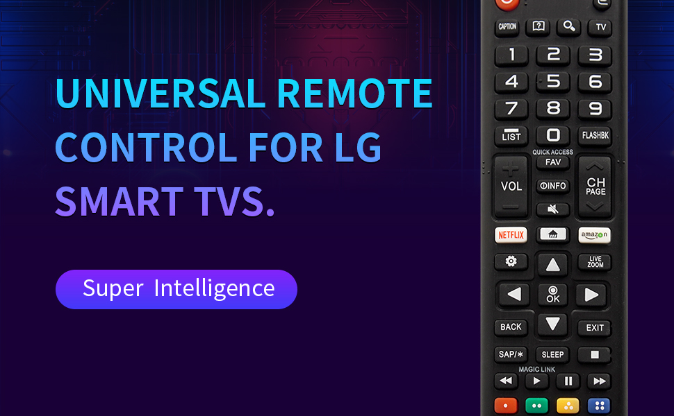 Replacement Remote Control for LG Smart TVs 43LG5500 49UJ6500 32LJ550B ...