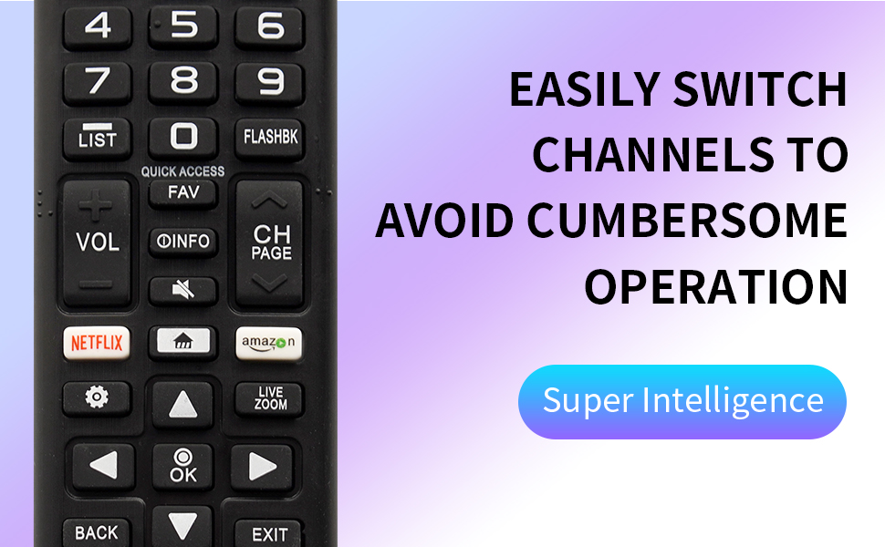 Replacement Remote Control for LG Smart TVs 43LG5500 49UJ6500 32LJ550B ...