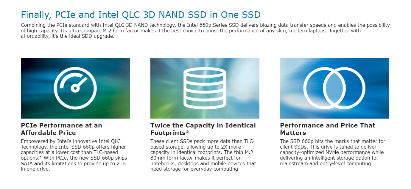 Intel 660P/665P/670P Series M.2 2280 512GB 1TB 2TB PCIe 3.0 x4, NVMe ...