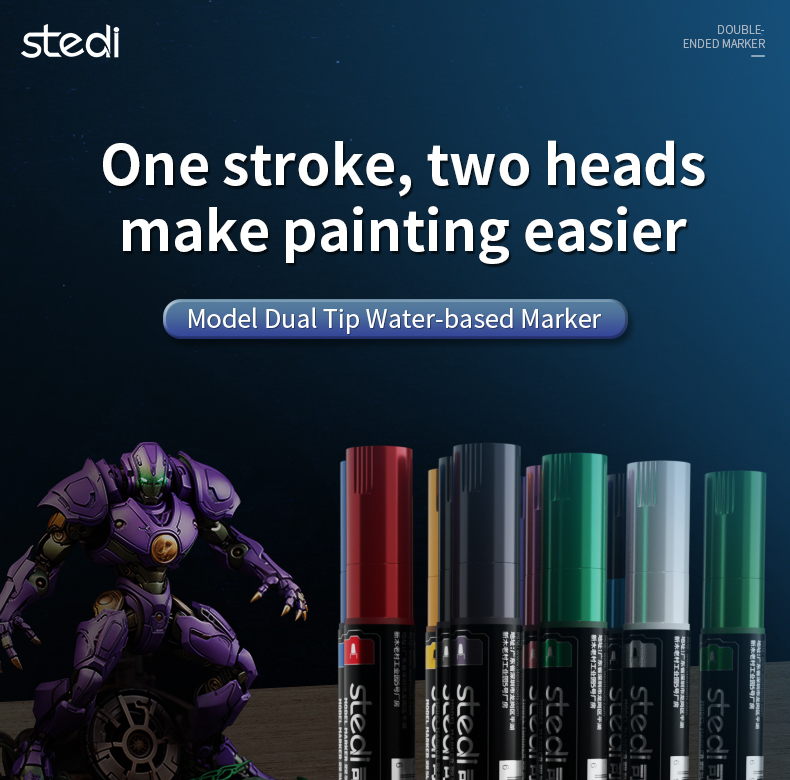 stedi double-ended marker nylon nib more durable gundam model painting ...