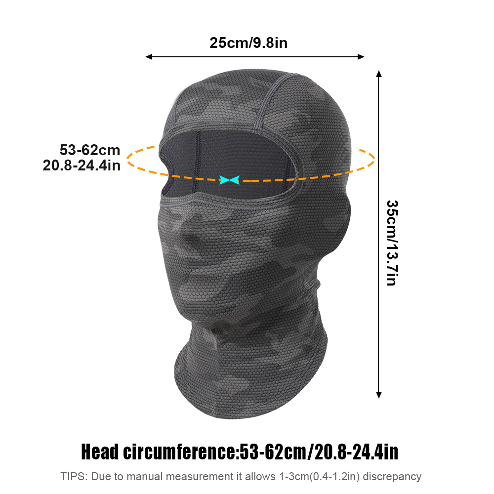 GUMAO Full Face Balaclava Cooling Breathable UV Protection Face Mask ...