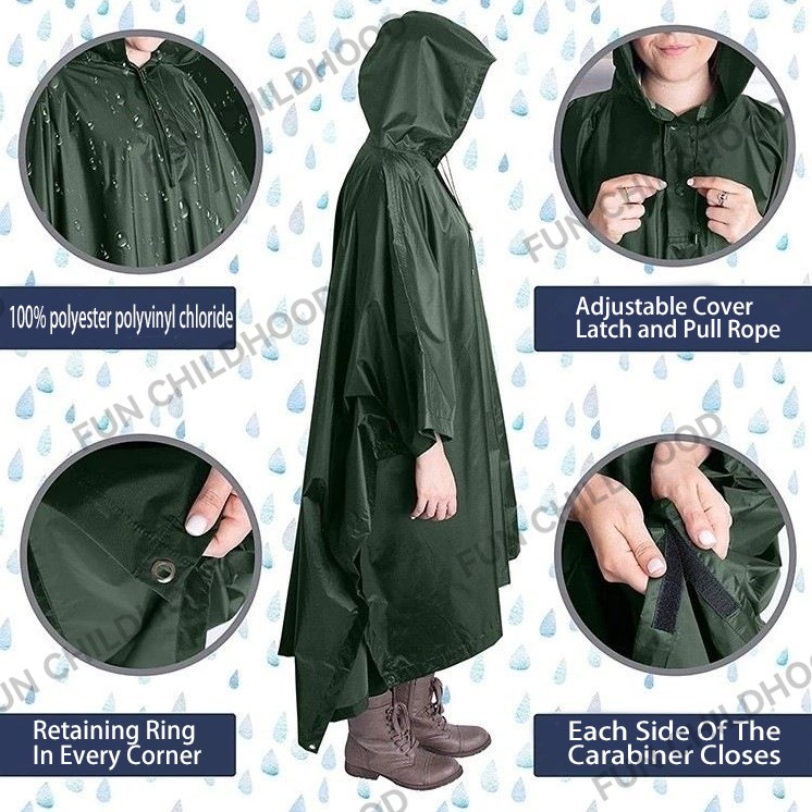 FUNC Poncho Rain Coat For Motorcycle High Quality Waterproof Poncho ...