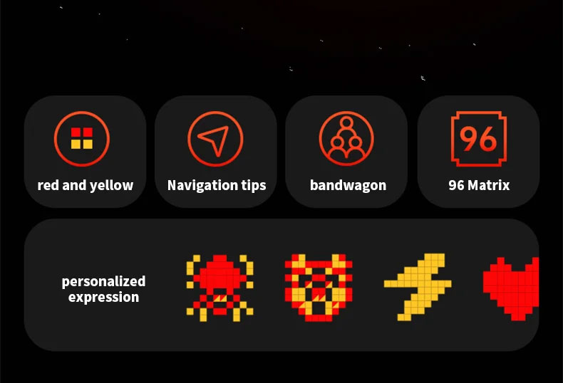 XOSS Nebula Intelligent Dot Matrix Light Bike Light Set Rechargeabl ...