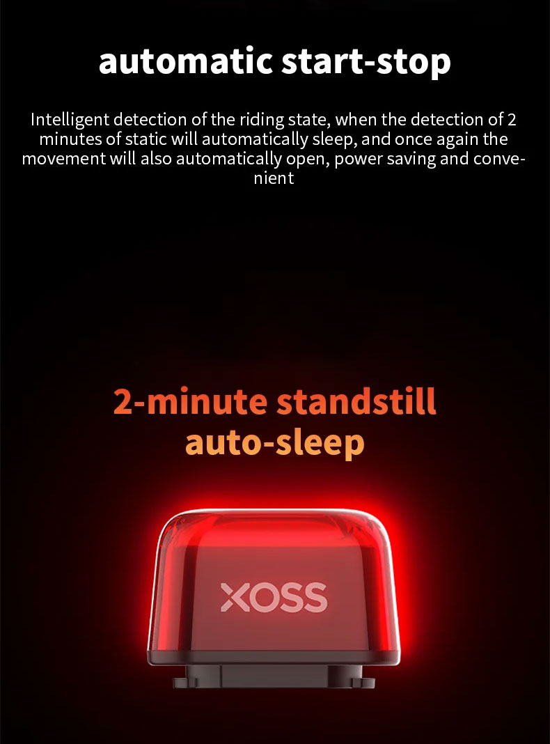 XOSS Nebula Intelligent Dot Matrix Light Bike Light Set Rechargeabl ...