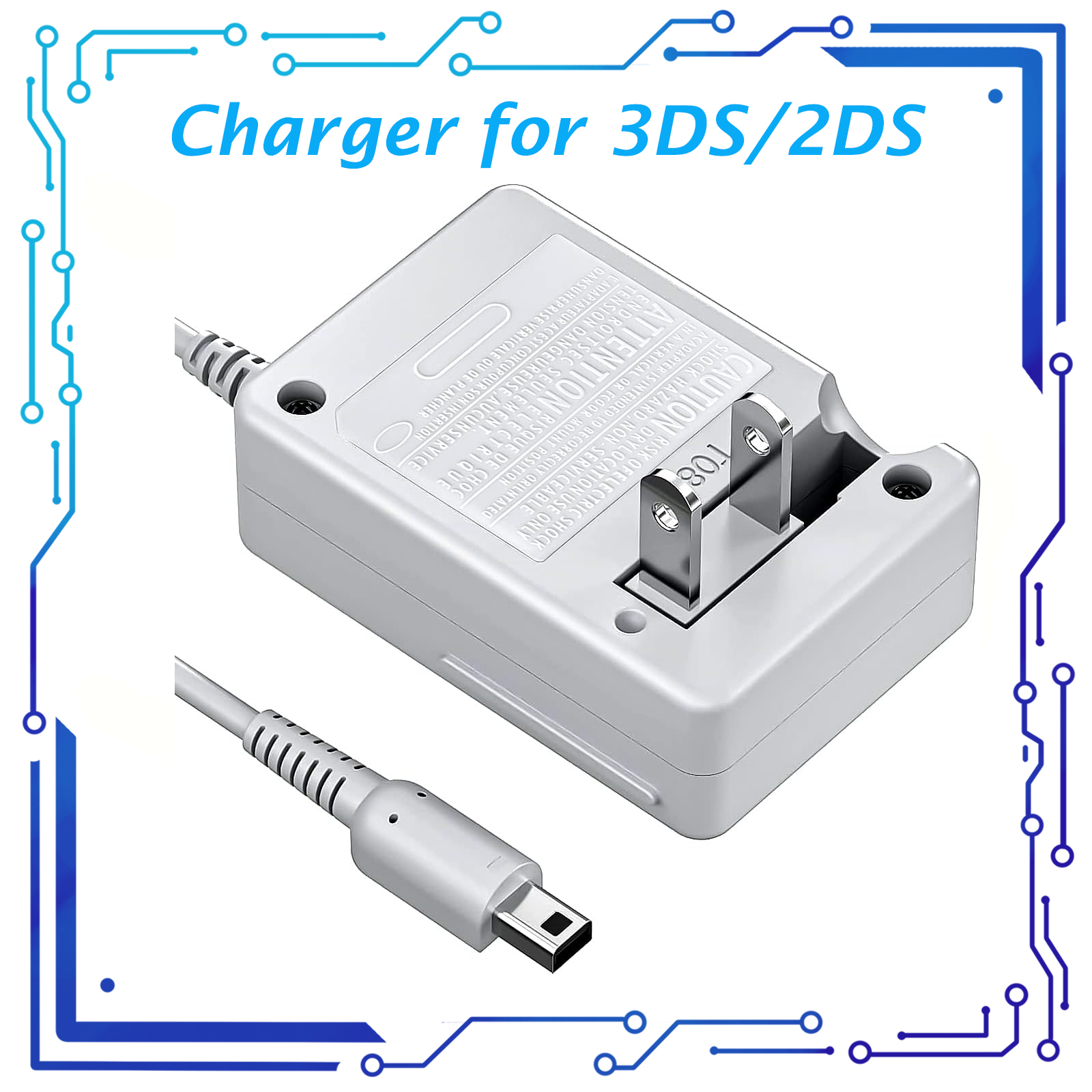 3DS Charger Compatible for Nintendo 3DS/DSi/DSi XL/2DS/2DS XL/New 3DS ...