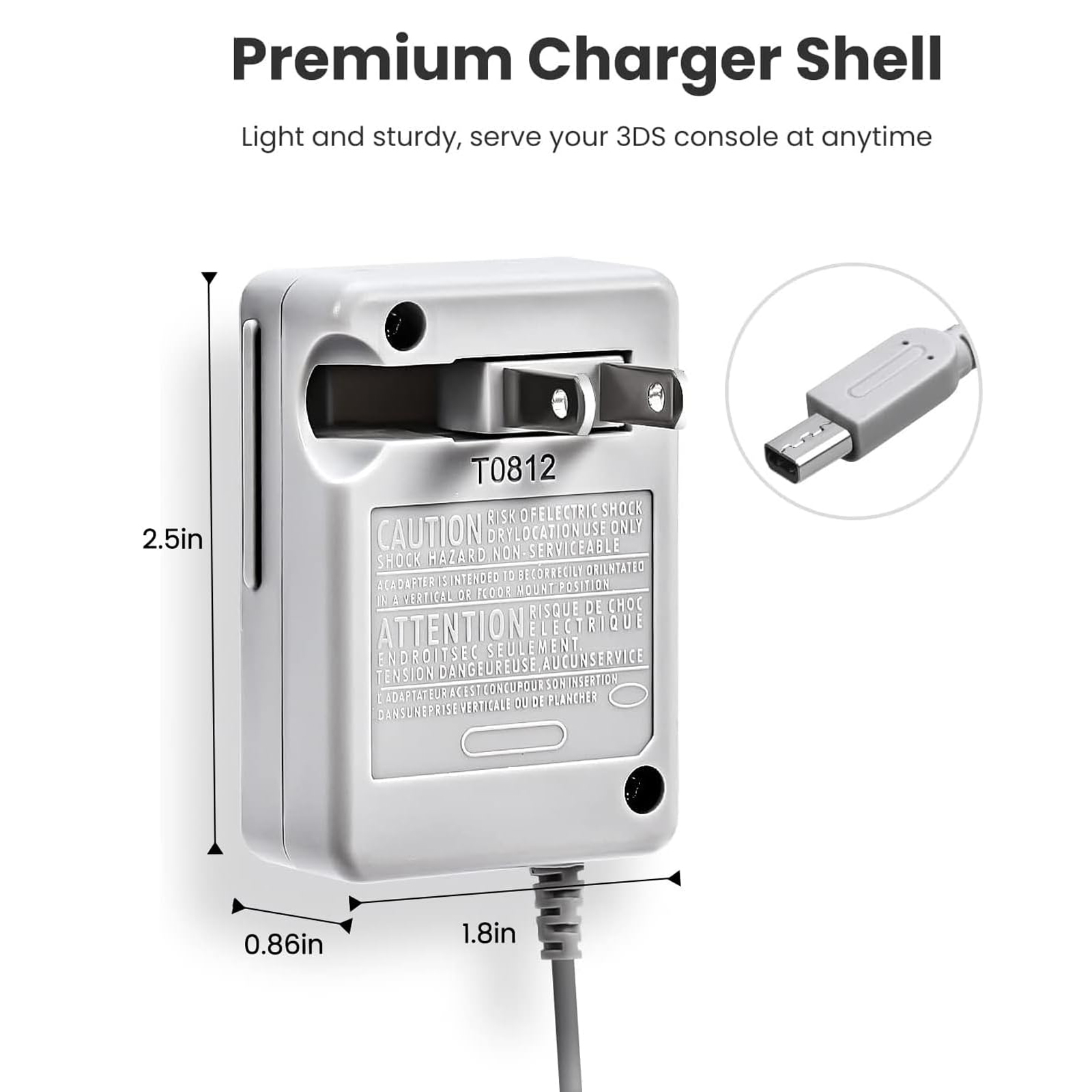 3DS Charger Compatible for Nintendo 3DS/DSi/DSi XL/2DS/2DS XL/New 3DS ...