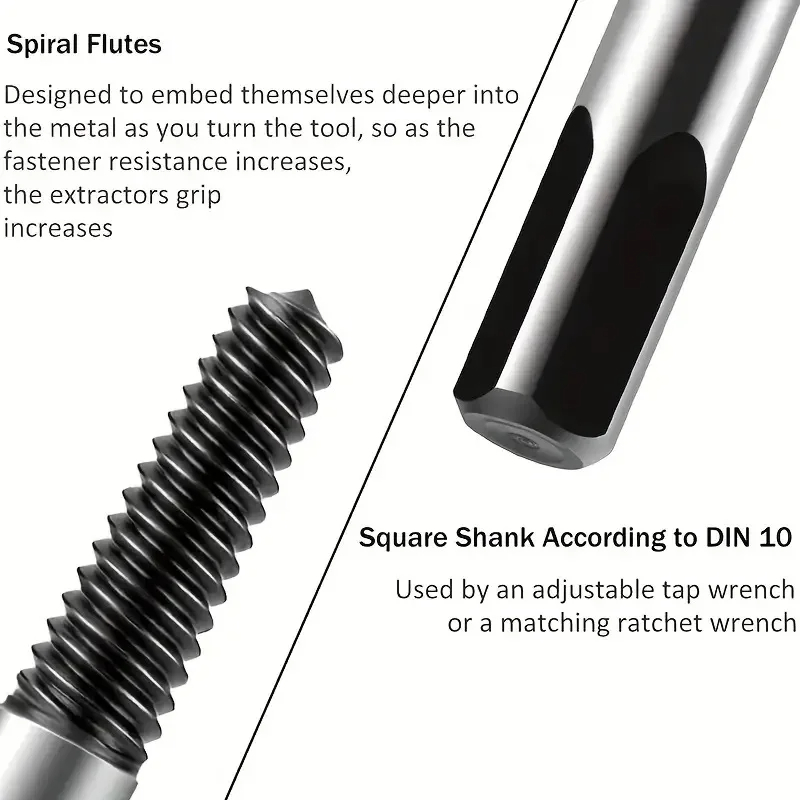 6Pcs Easy Out Drill Bits Broken Damage Bolt Screw Extractor Remover ...